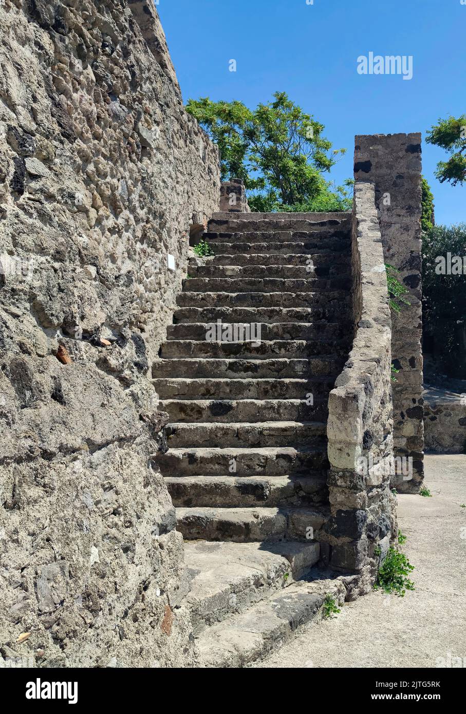 Internal structure of the Aragonese castle the fortress that is located ...