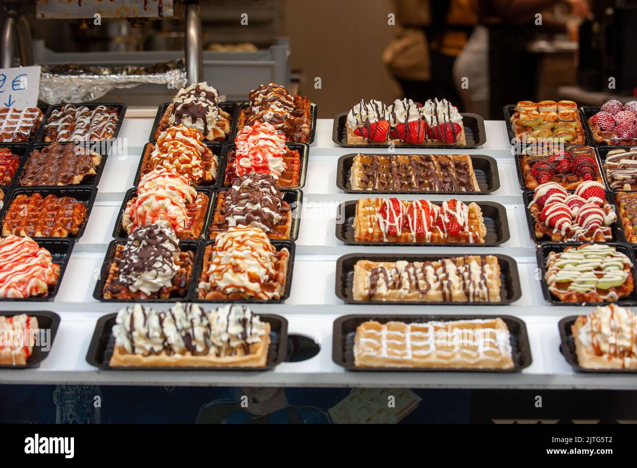 Belgian waffle shop hi-res stock photography and images - Alamy