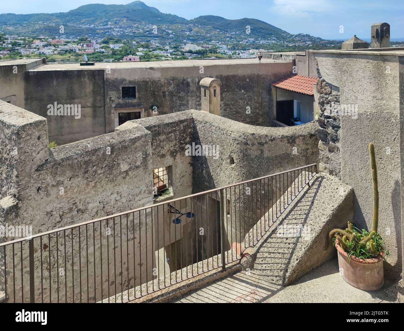 Internal structure of the Aragonese castle the fortress that is located ...