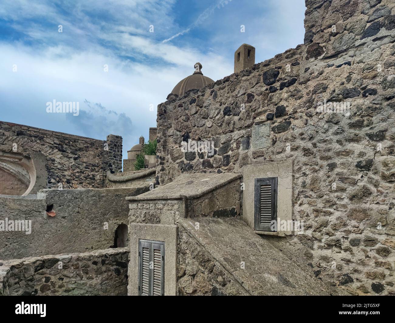Internal structure of the Aragonese castle the fortress that is located ...