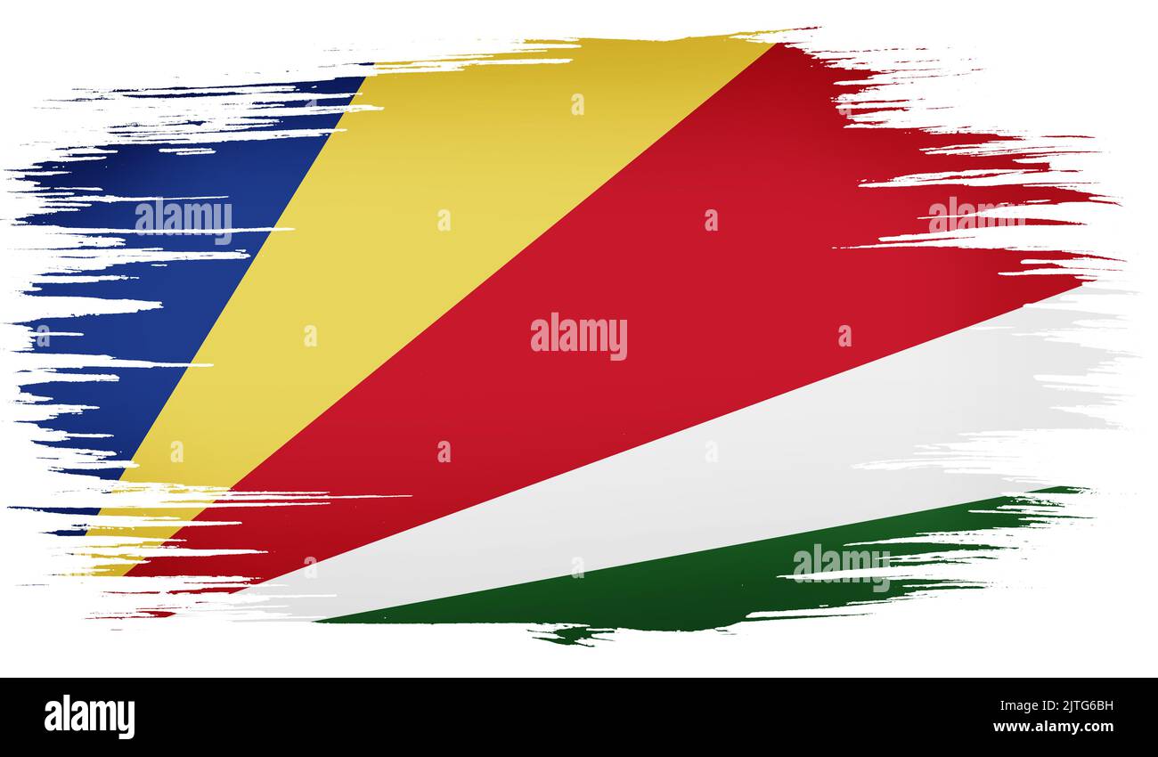 colorful hand-drawn brush strokes painted national country flag of ...