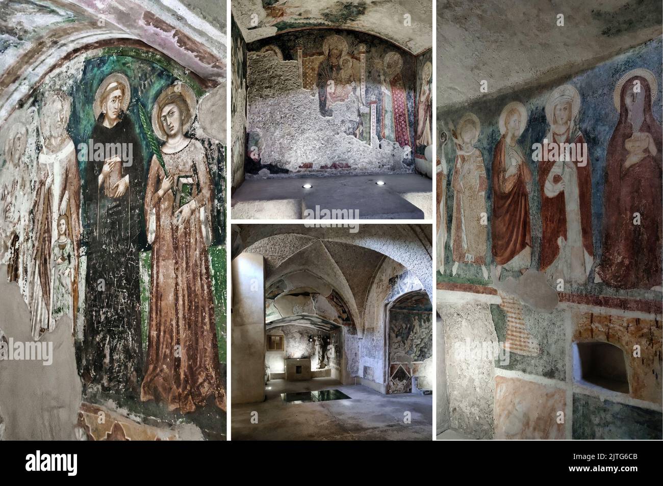 The noble crypt dedicated to St. Peter, in the Aragonese castle of ...