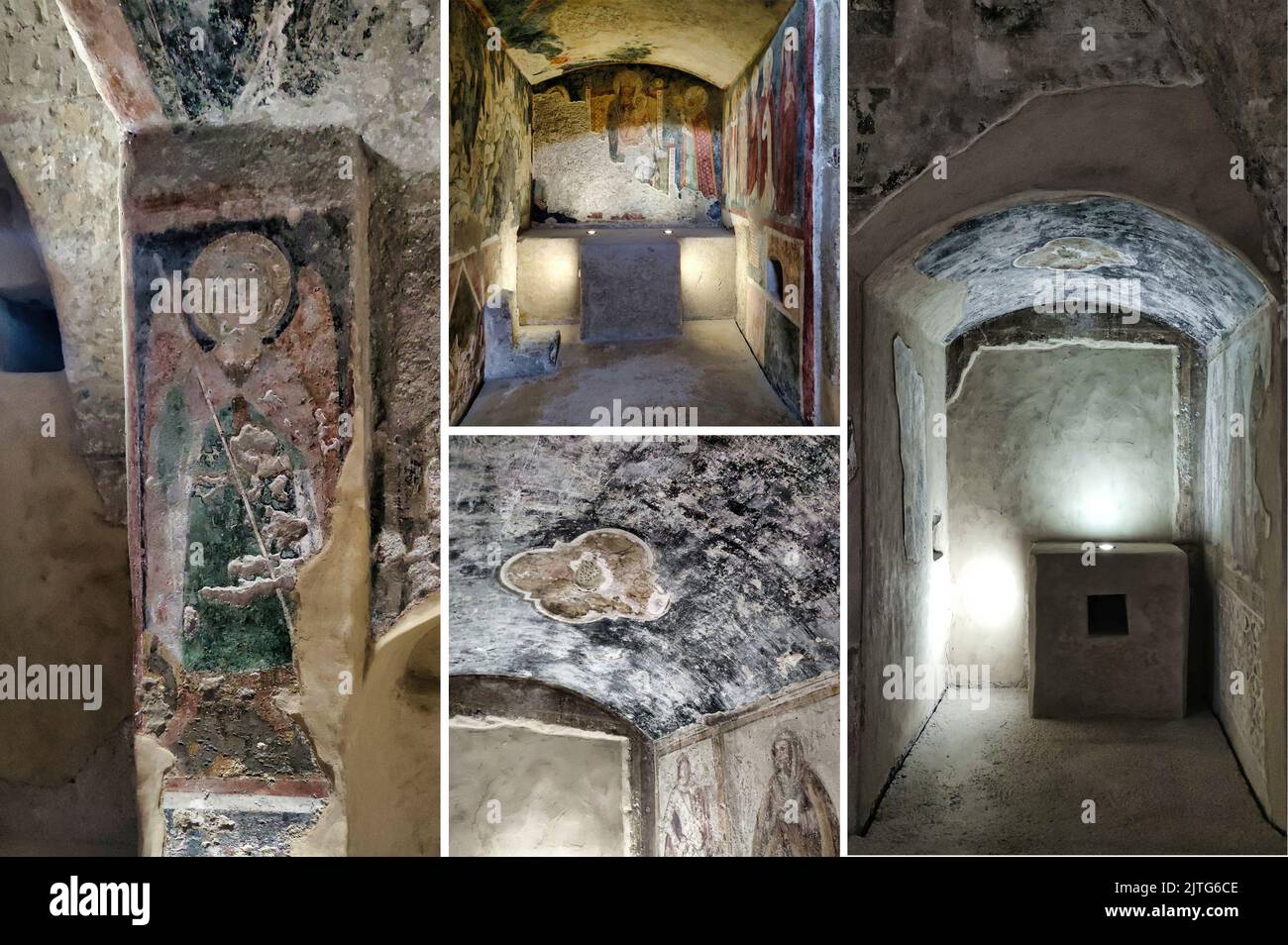 The noble crypt dedicated to St. Peter, in the Aragonese castle of ...