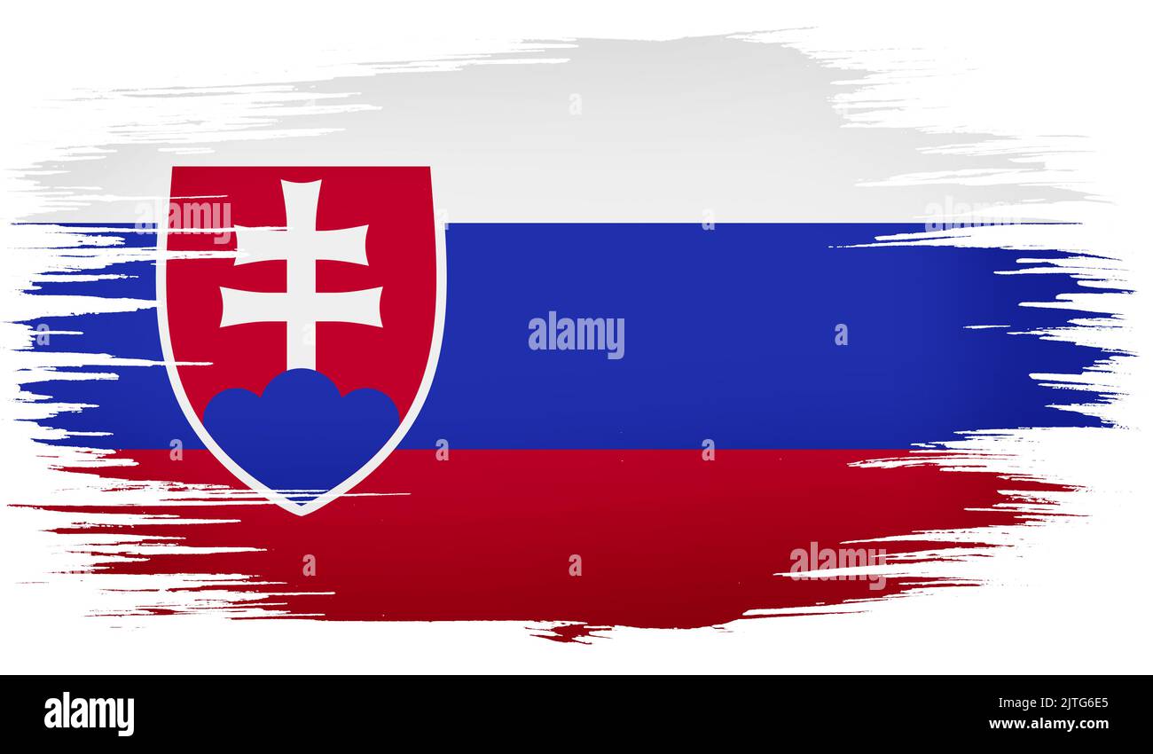 colorful hand-drawn brush strokes painted national country flag of ...