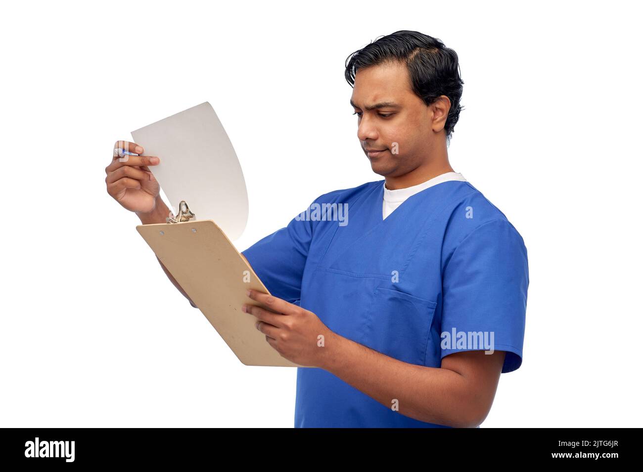 Indian male doctor papers hi-res stock photography and images - Alamy