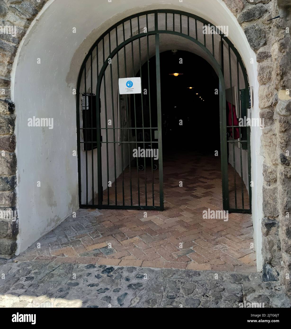 Tunnels and stairs inside the Aragonese castle of Ischia Ponte (Isola d ...