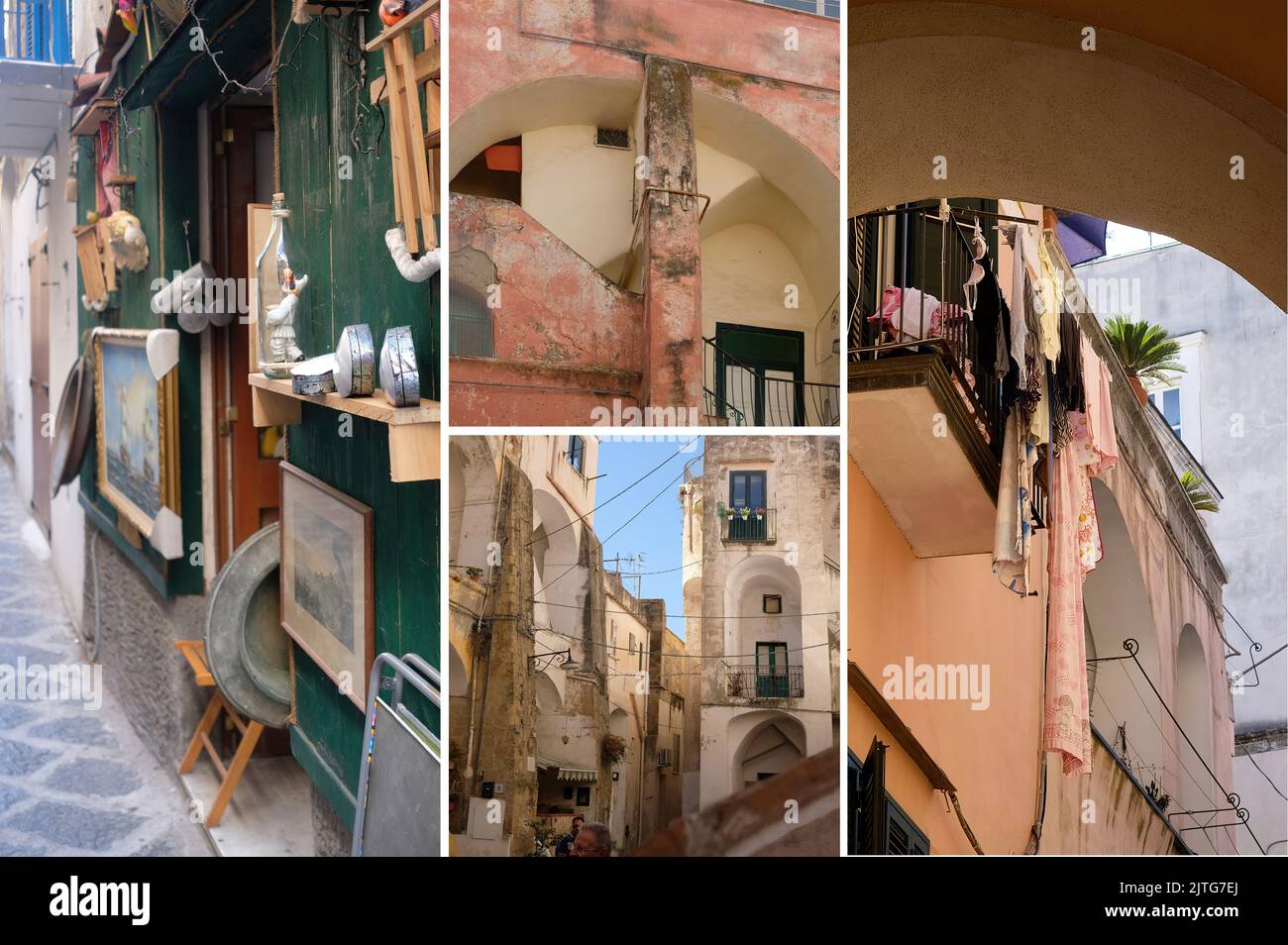 Italy, Campania, Naples. The beautiful and colorful island of Procida ...