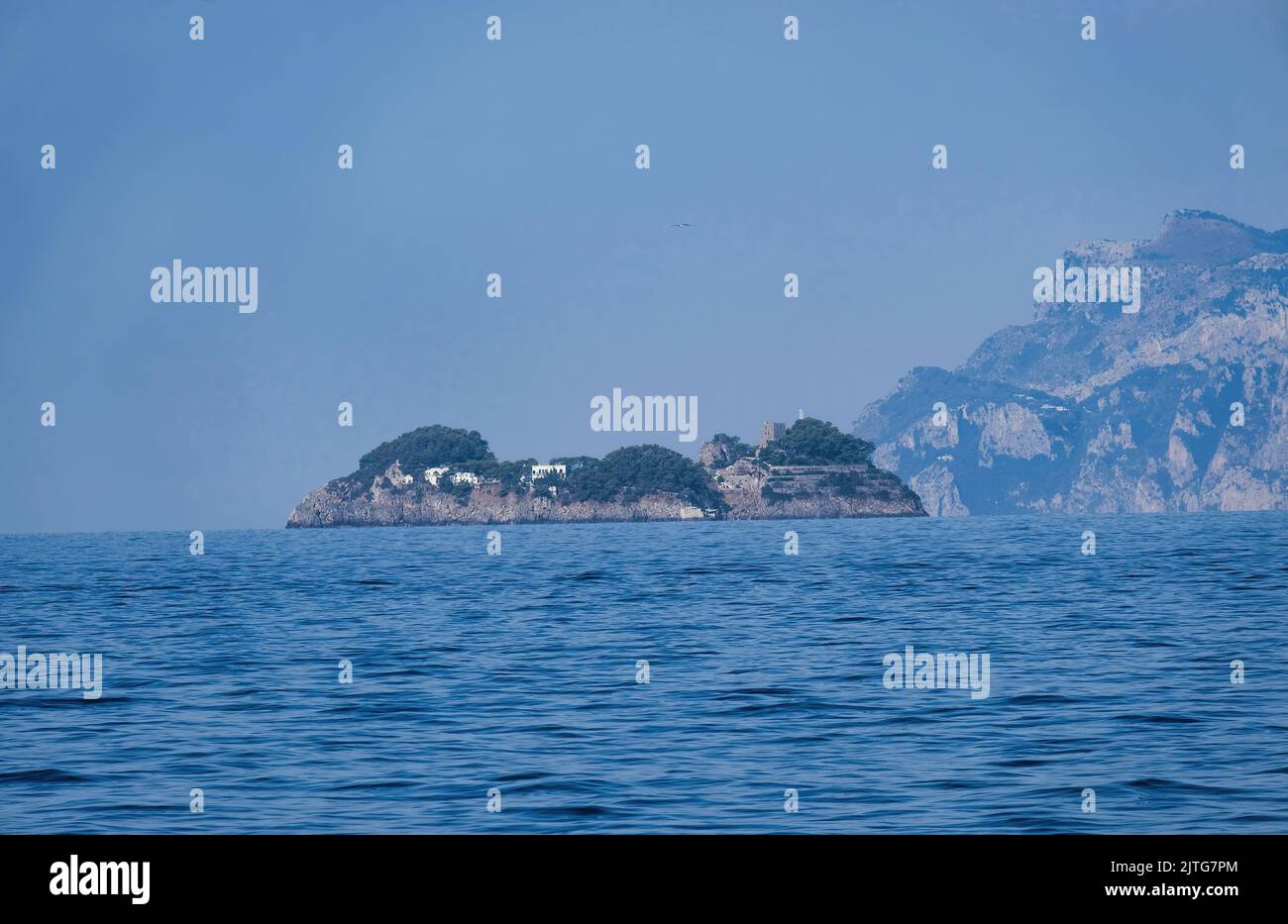 Off the coast of Positano suspended between sky and sea is the Li Galli ...