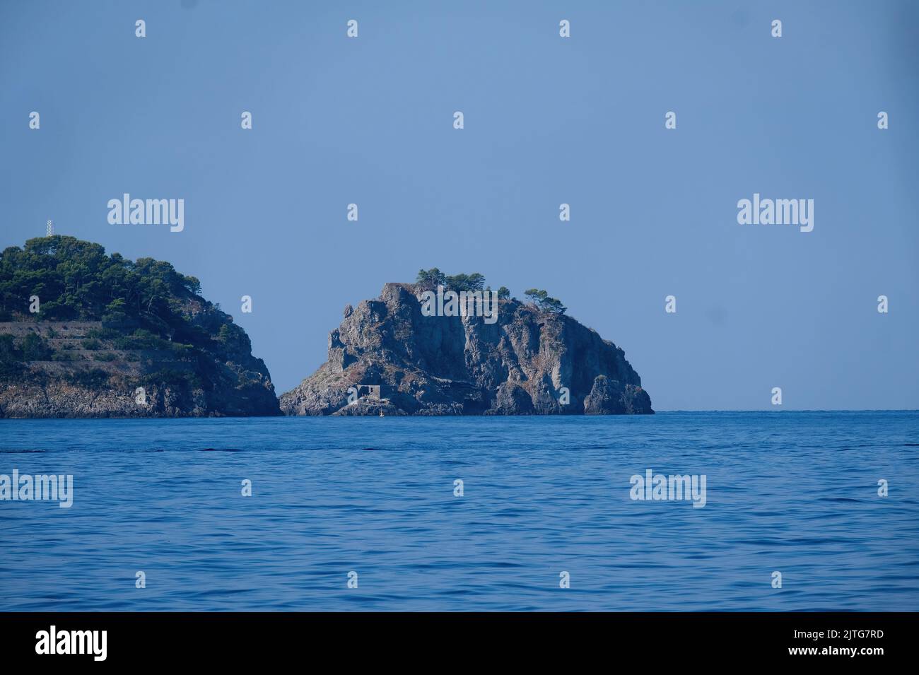 Off the coast of Positano suspended between sky and sea is the Li Galli ...