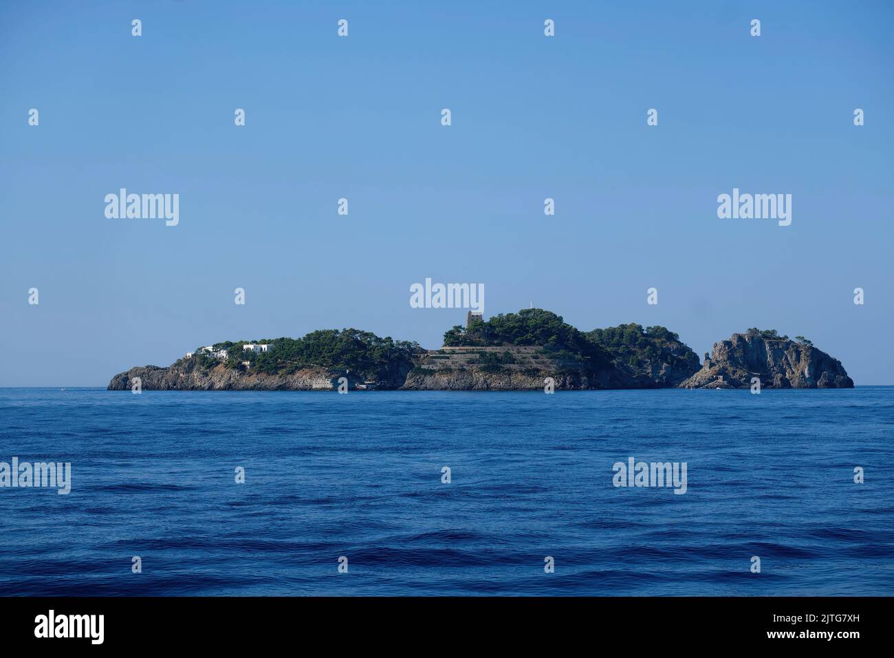 Off the coast of Positano suspended between sky and sea is the Li Galli ...