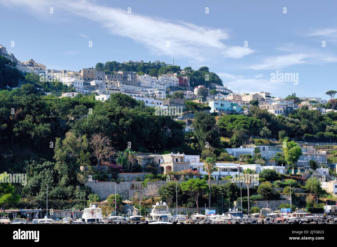 Capri, Campania, Italy, Naples. Panoramic view of the beautiful and ...