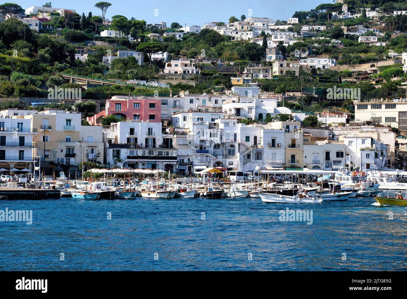 Capri, Campania, Italy, Naples. Panoramic view of the beautiful and ...