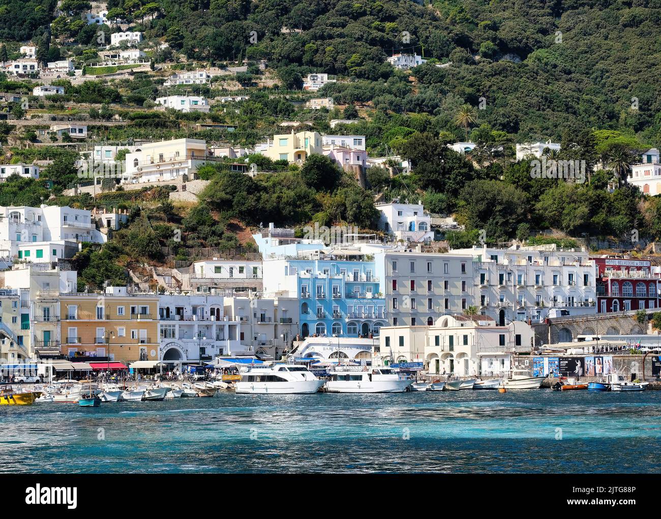 Capri, Campania, Italy, Naples. Panoramic view of the beautiful and ...