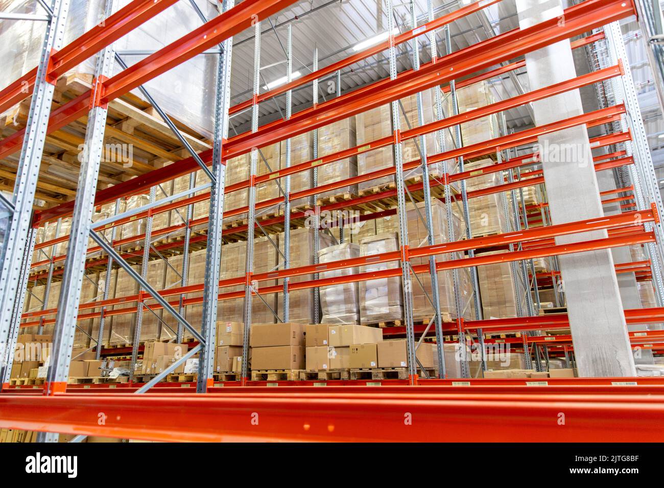 cargo storing at warehouse shelves Stock Photo - Alamy