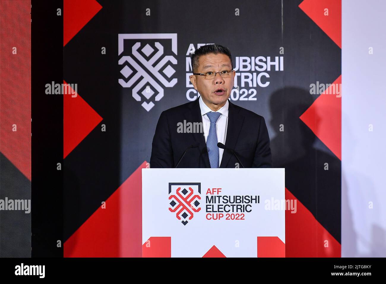 Bangkok, Thailand. 30th Aug, 2022. ASEAN Football Federation (AFF) President Gen Khiev Sameth ...