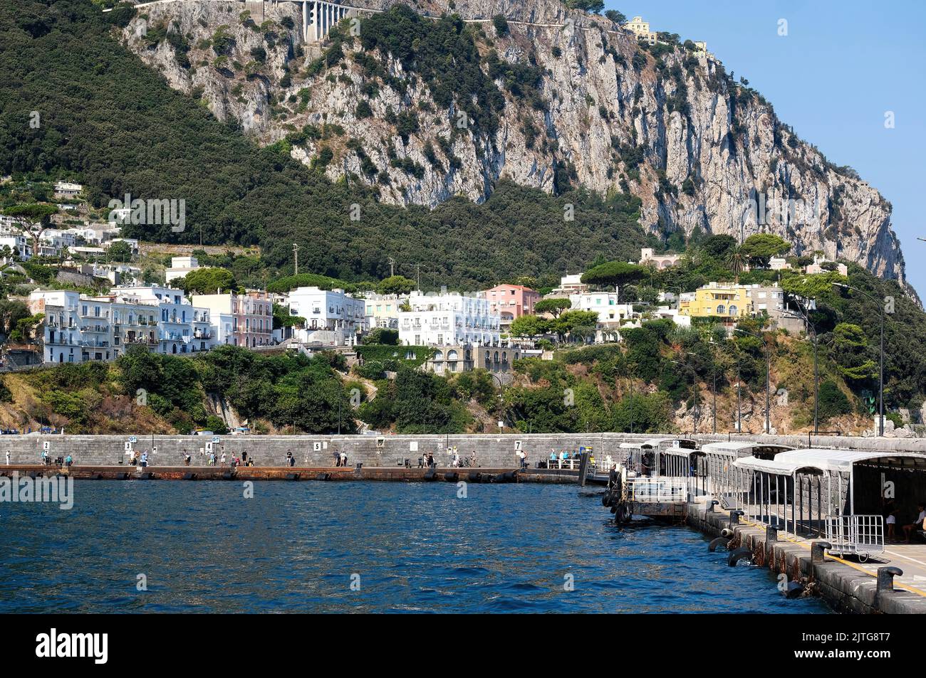 The colorful port of the beautiful island of capri (Italy) and in the ...