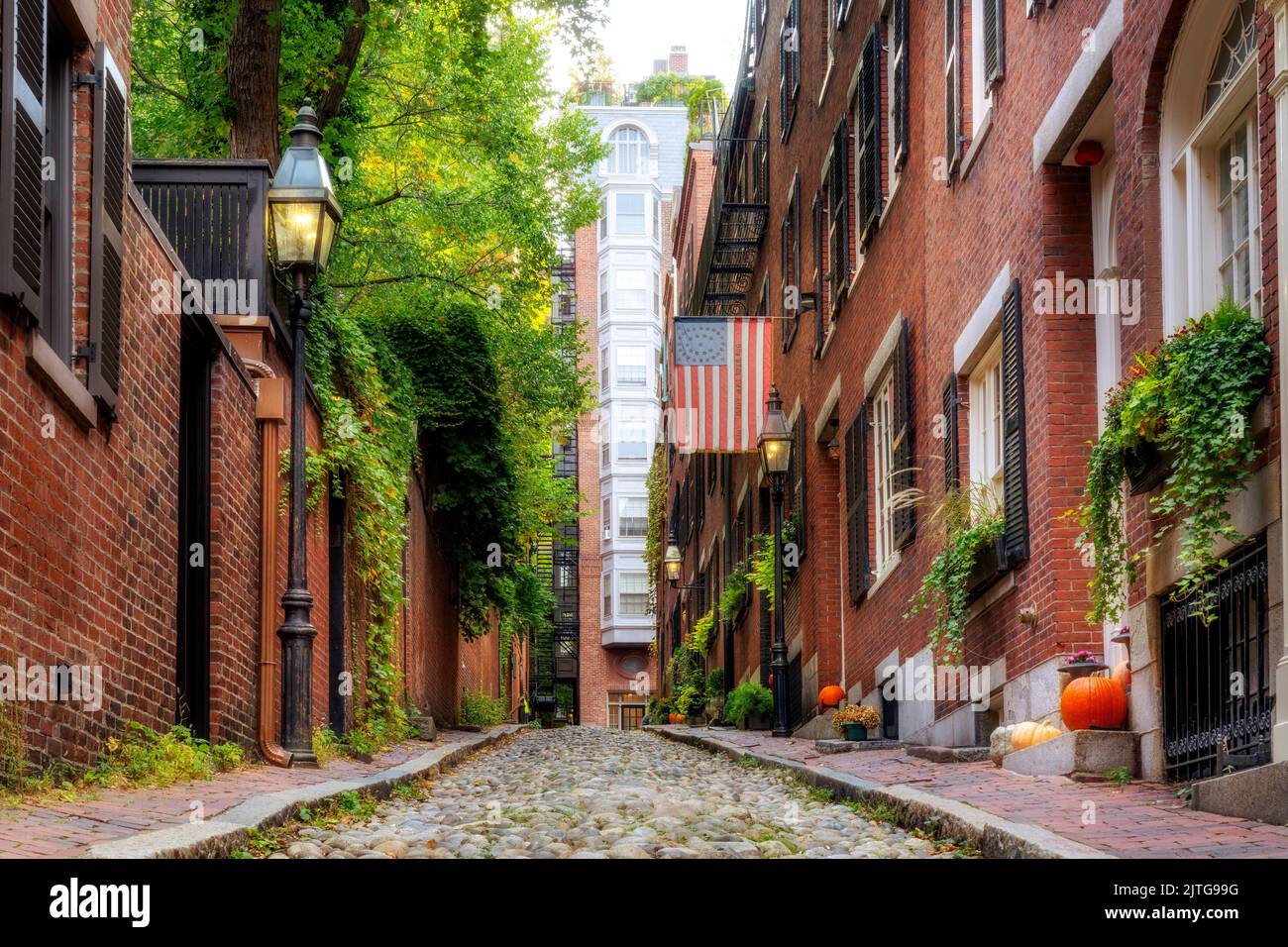 Boston Acorn Street New England,USA Stock Photo - Alamy