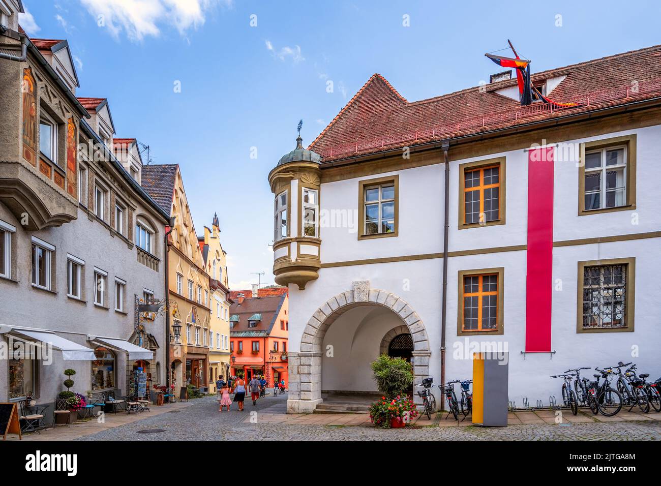 Historical city of Fuessen, Bavaria, Germany Stock Photo - Alamy