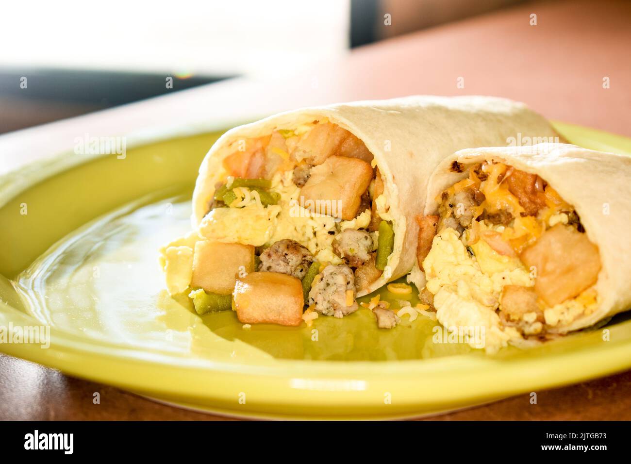 Breakfast burritos with egg Stock Photo - Alamy