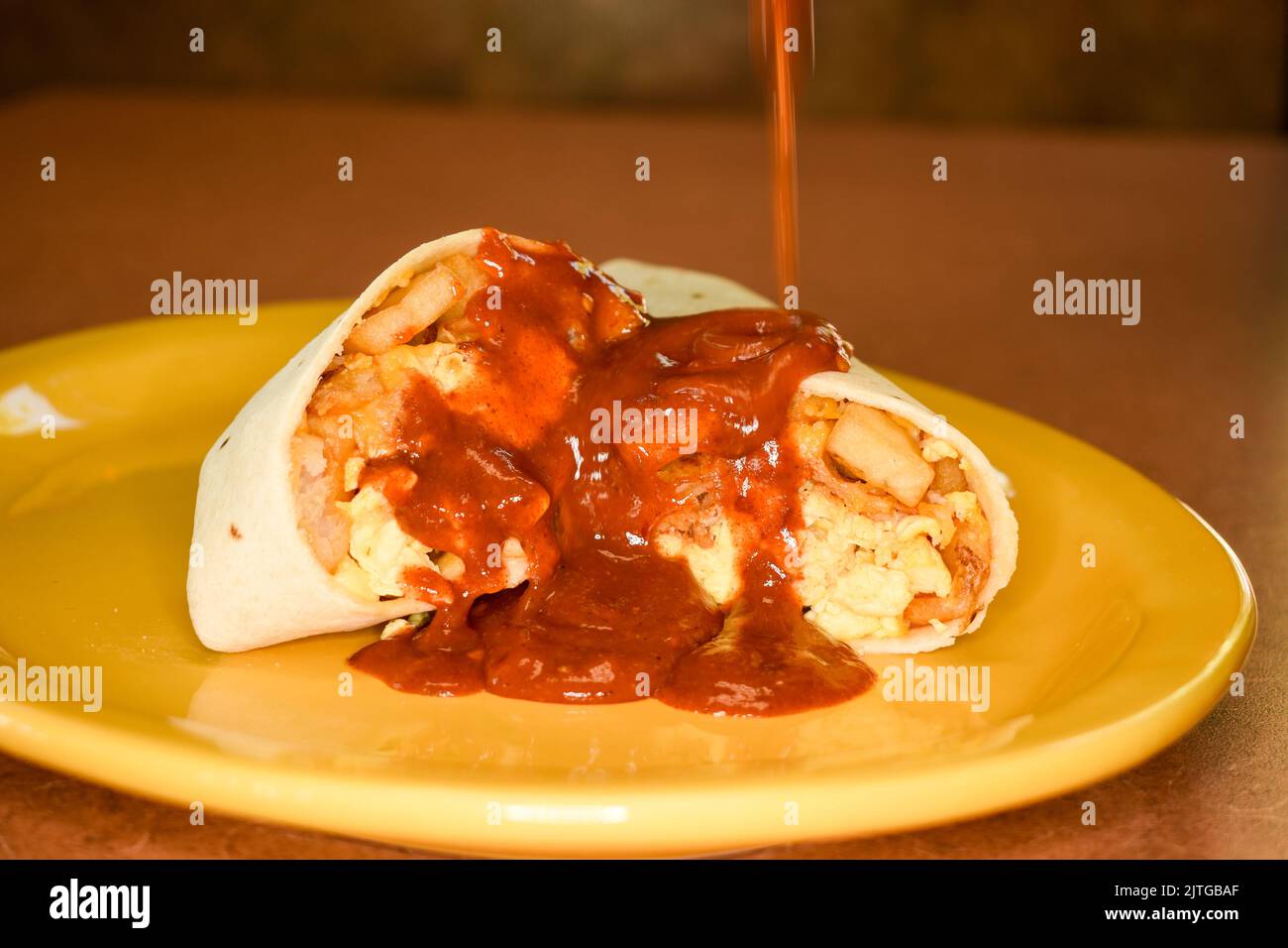 Twister's breakfast burritos Stock Photo - Alamy