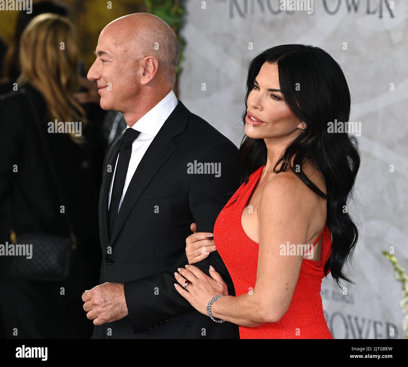 August 30th, 2022. London, UK. Jeff Bezos and Lauren Sanchez arriving ...