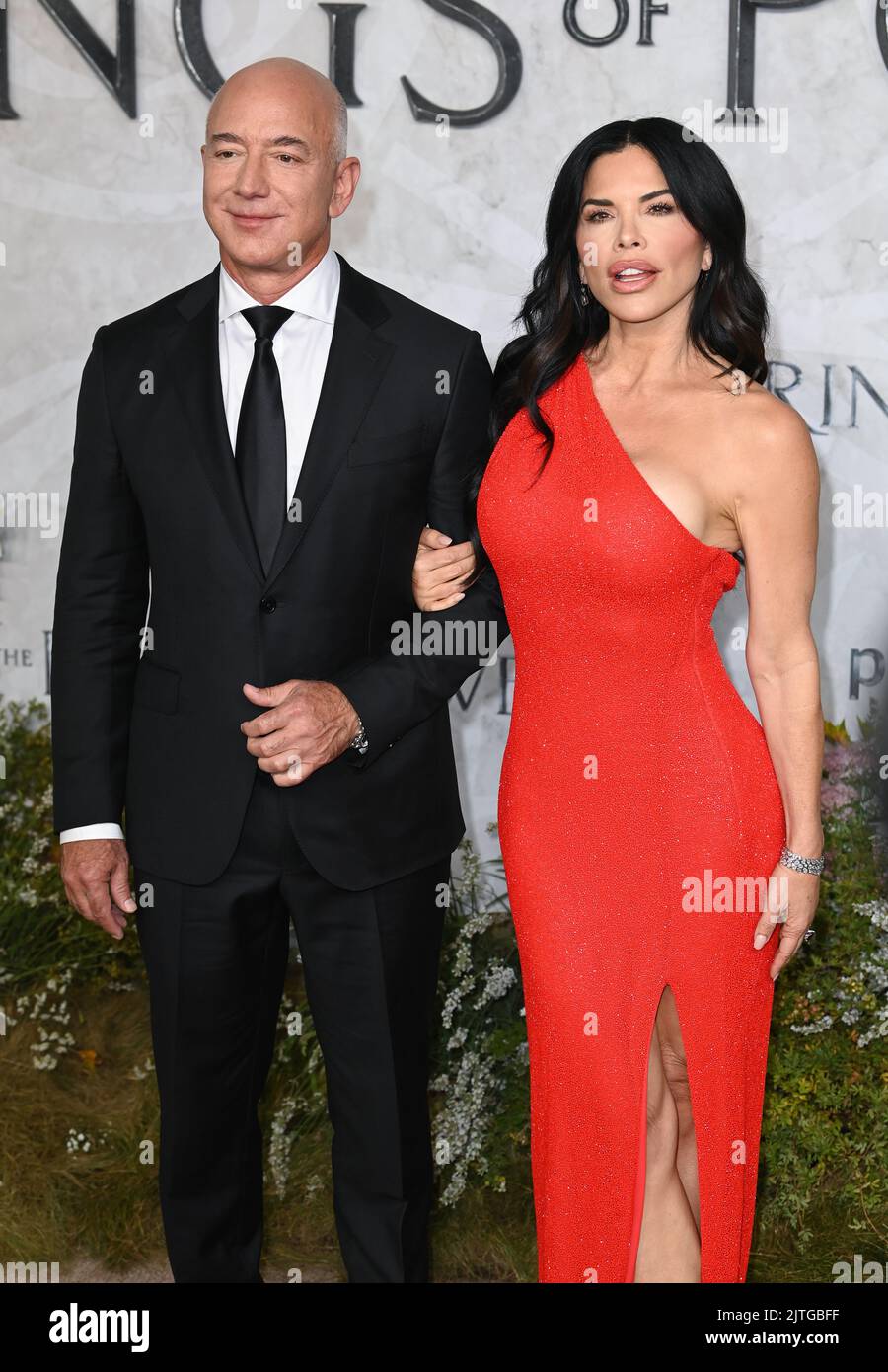 August 30th, 2022. London, UK. Jeff Bezos and Lauren Sanchez arriving ...