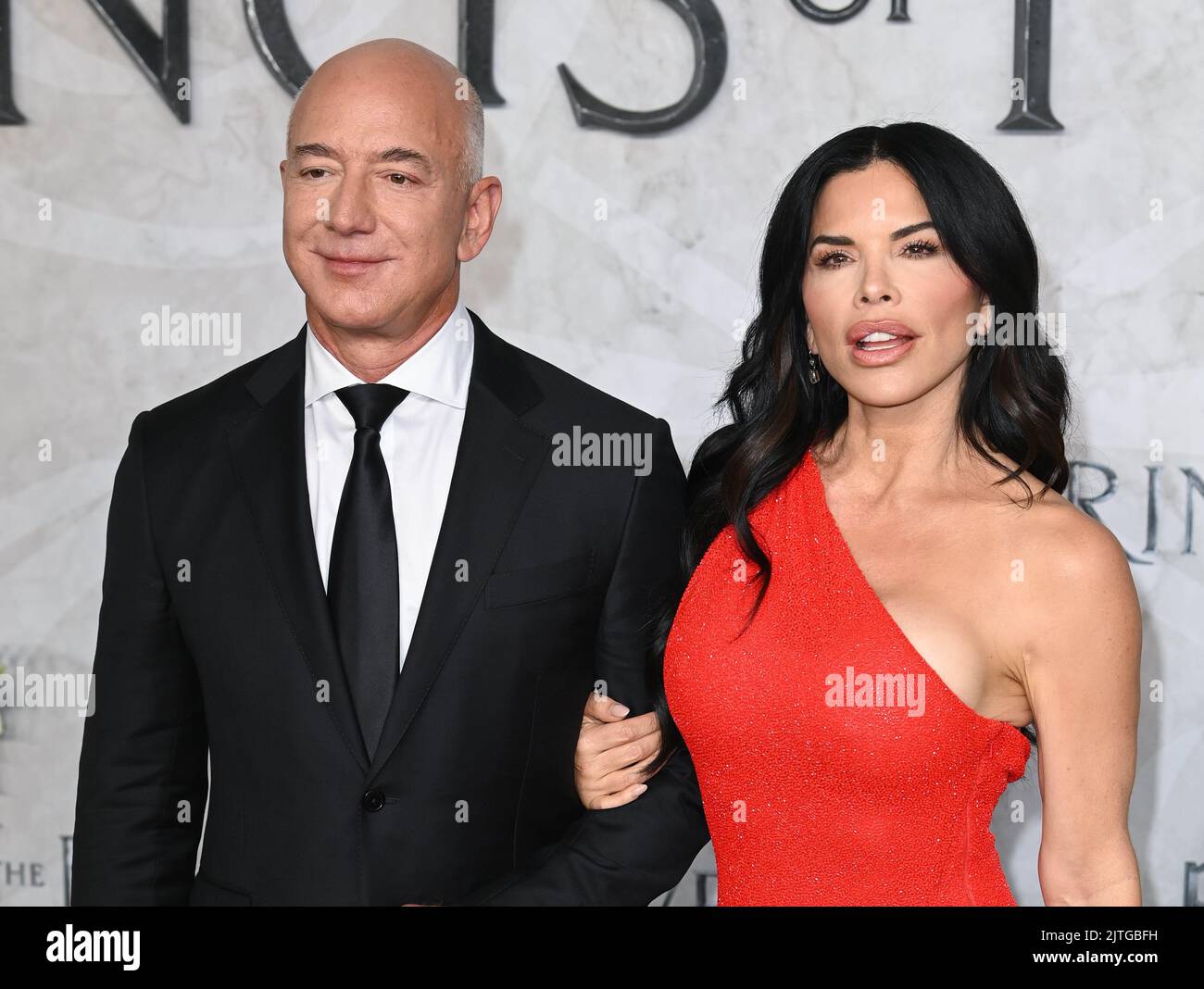 August 30th, 2022. London, UK. Jeff Bezos and Lauren Sanchez arriving ...