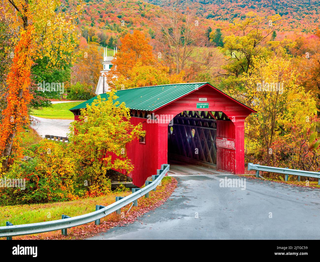Arlington Covered Bridge, Arlington, Vermont,New England,USA Stock ...