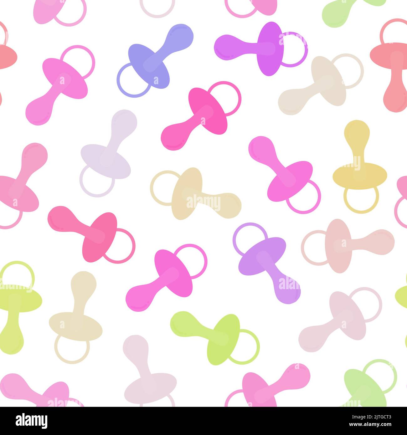 Cartoon baby pacifier seamless toys pattern for kids clothes print and ...