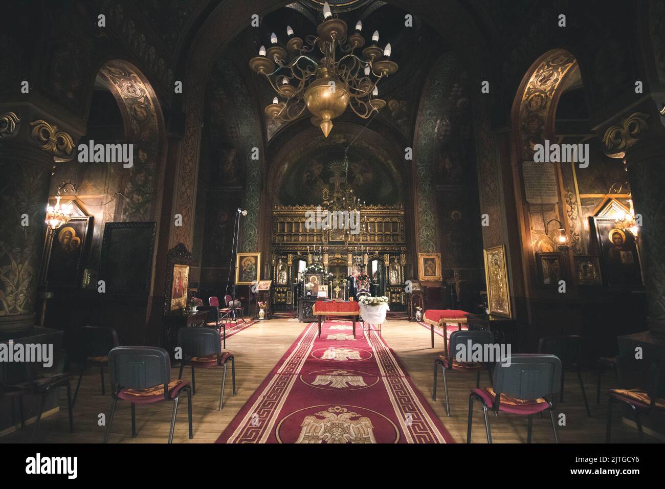The interior of a Christian church Stock Photo - Alamy