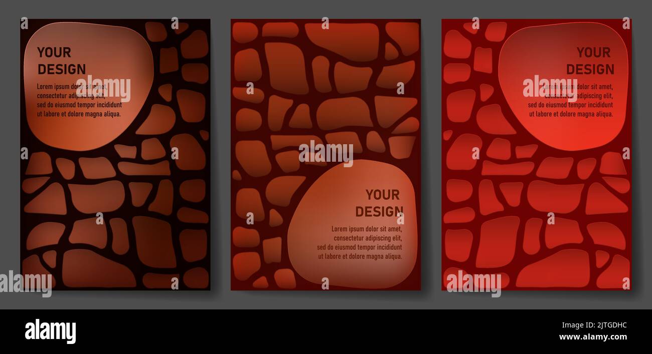 Vector red cover set. Stone texture background Stock Vector Image & Art ...