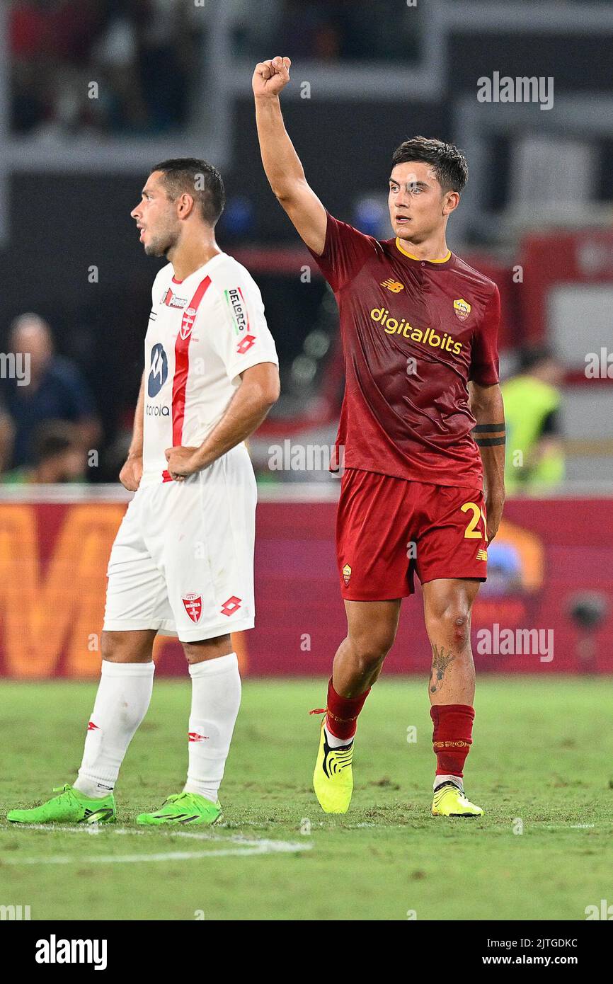 Italy, 30 August 2022Paulo Dybala of AS Roma jubilates after scoring ...