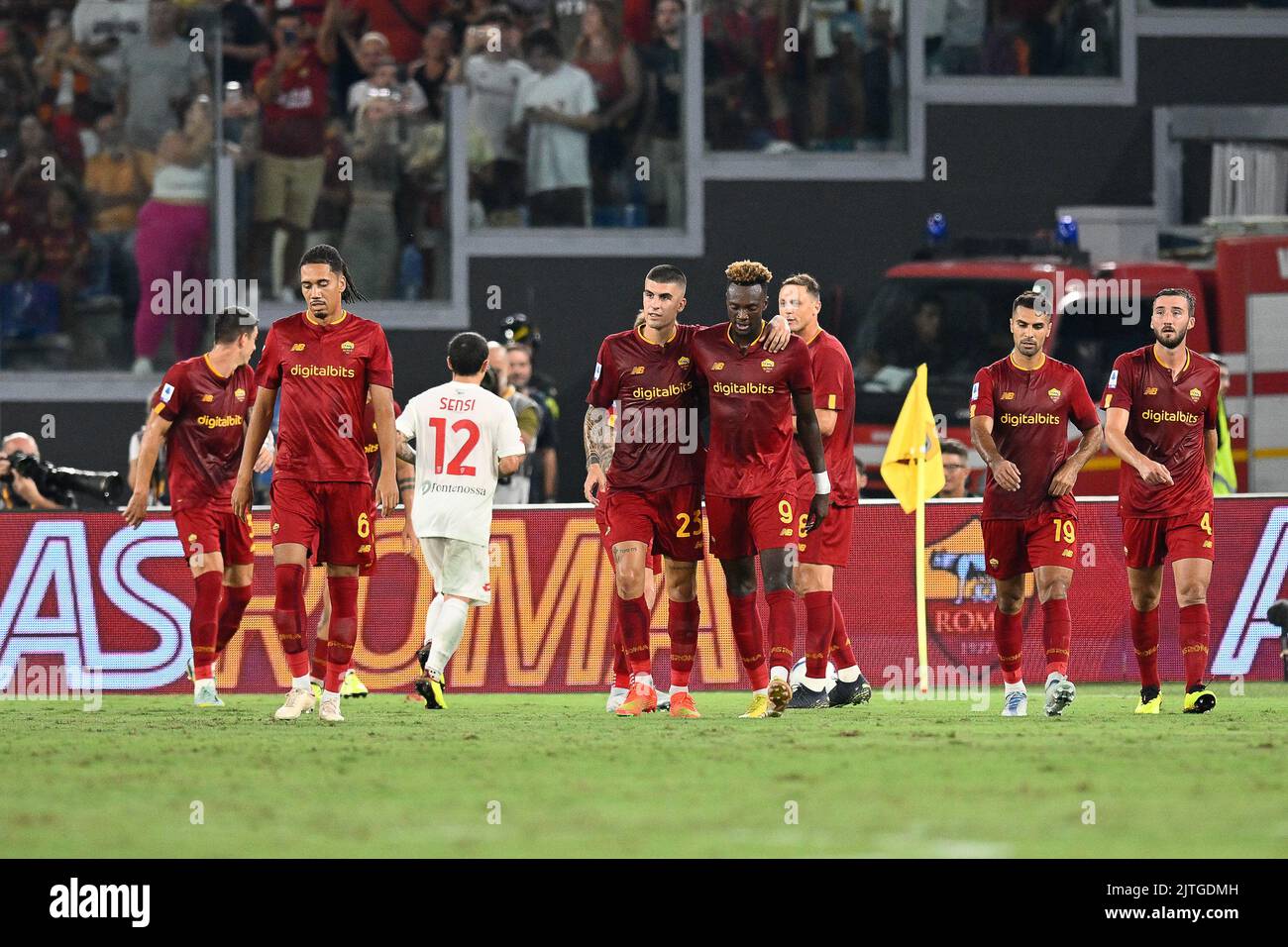 Italy, 30 August 2022Paulo Dybala of AS Roma jubilates after scoring ...