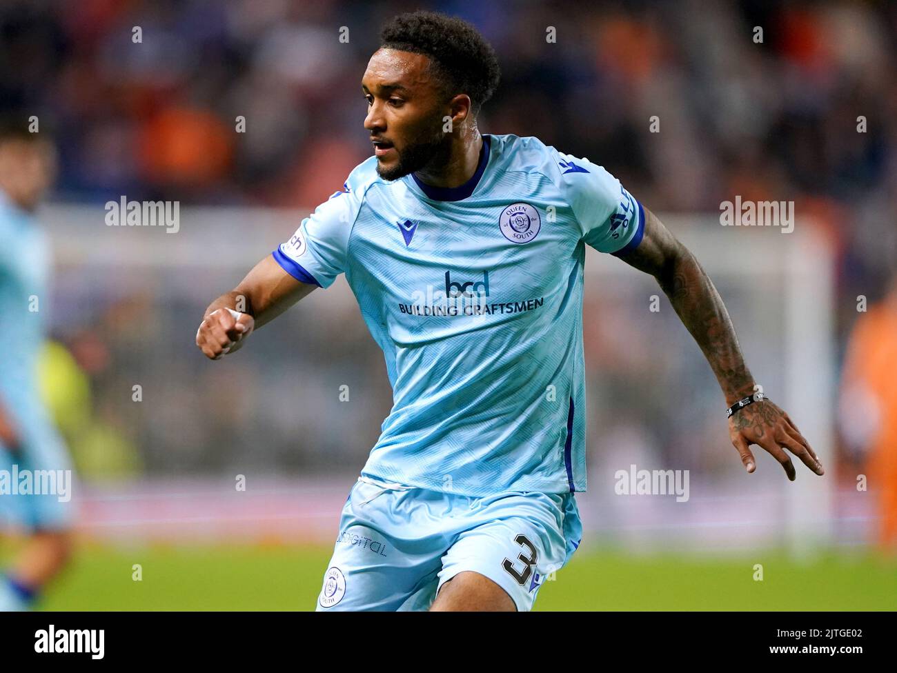 Queen of the South's Rico Quitongo during the Premier Sports Cup second round match at the Ibrox ...