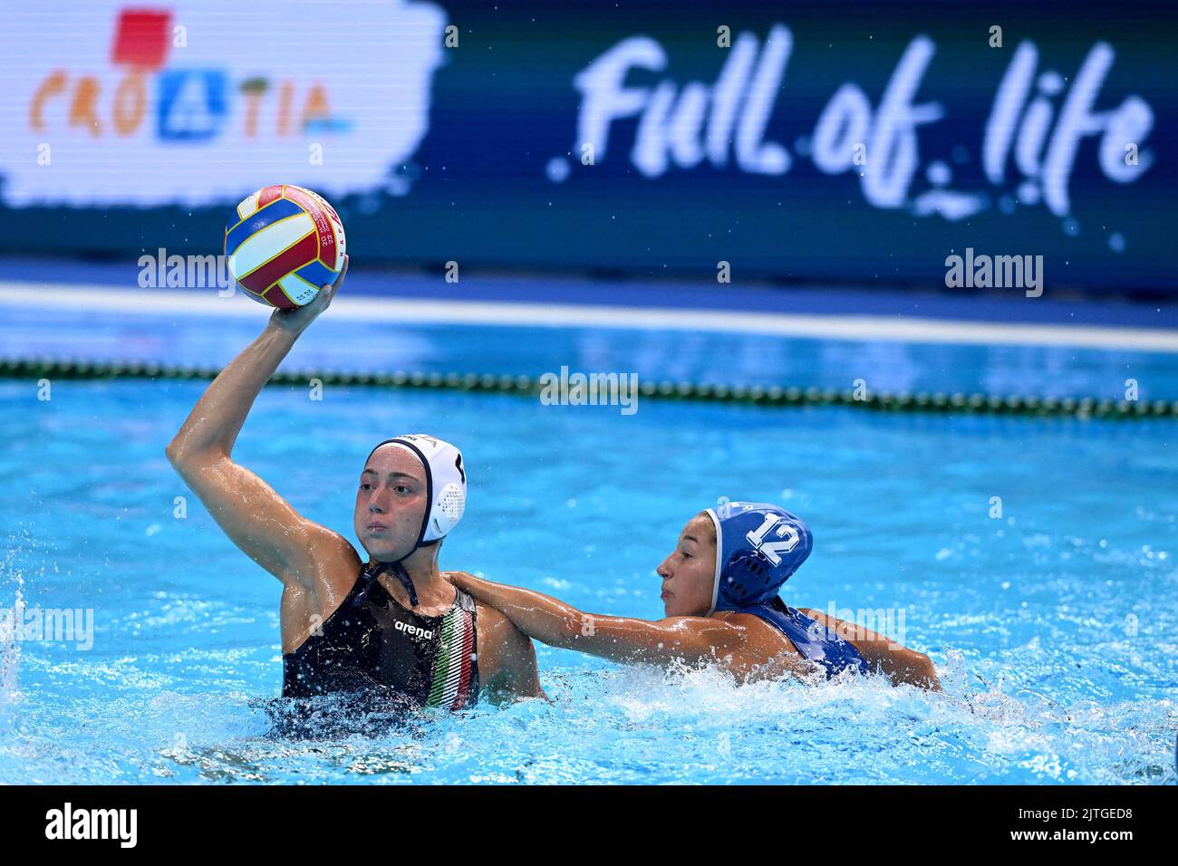SPLIT, CROATIA - AUGUST 30: Silvia Avegno of Italy and Veronika ...
