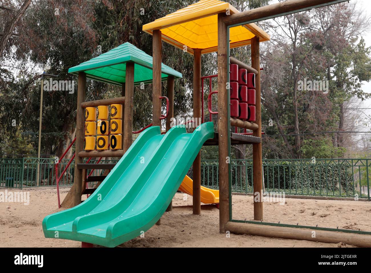 Empty childrens playground hi-res stock photography and images - Alamy