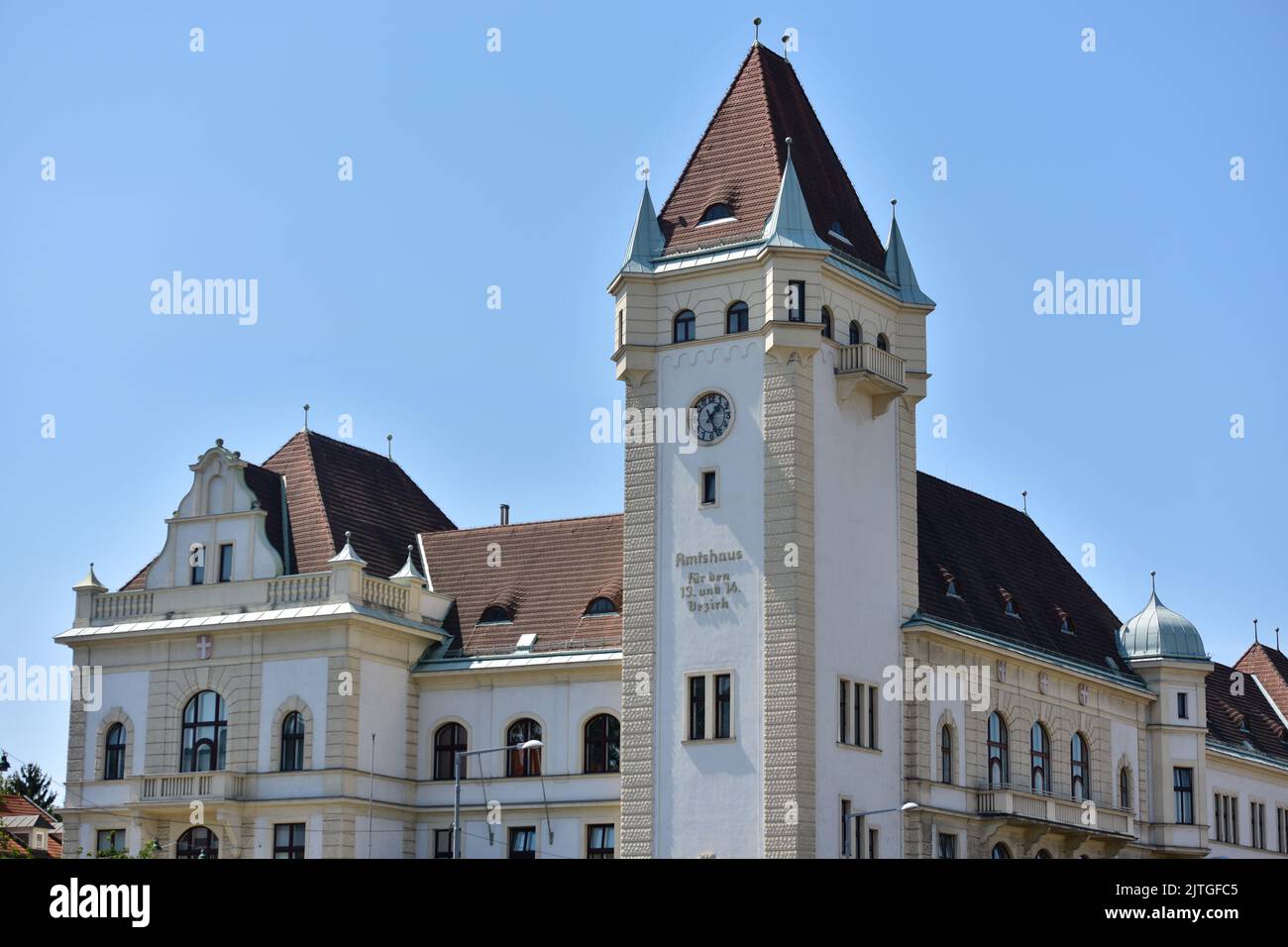 The famous administration building in the 13th district of Vienna, in ...