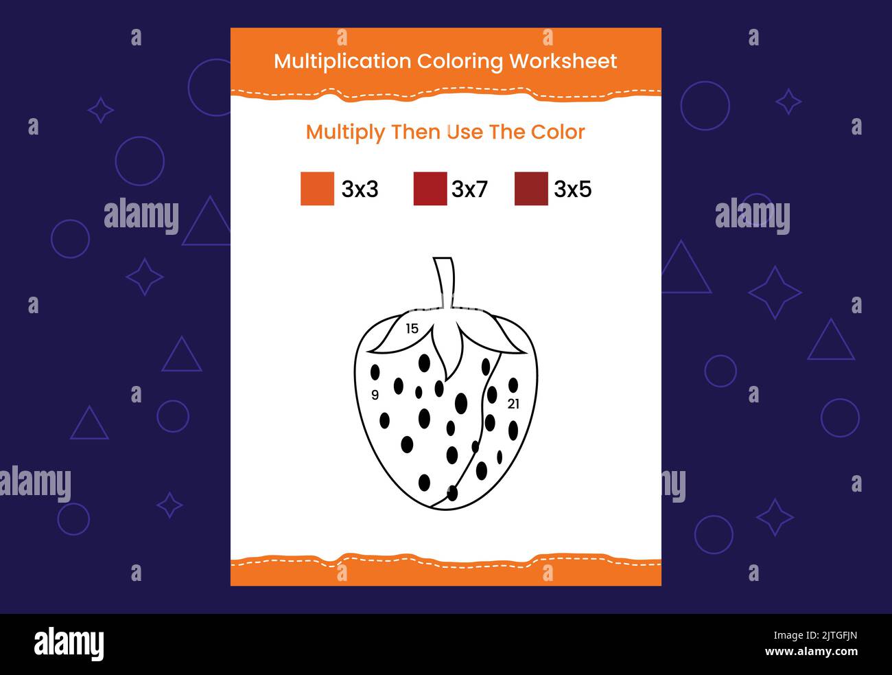 Multiplication Coloring worksheet with the image. Color by numbers math ...