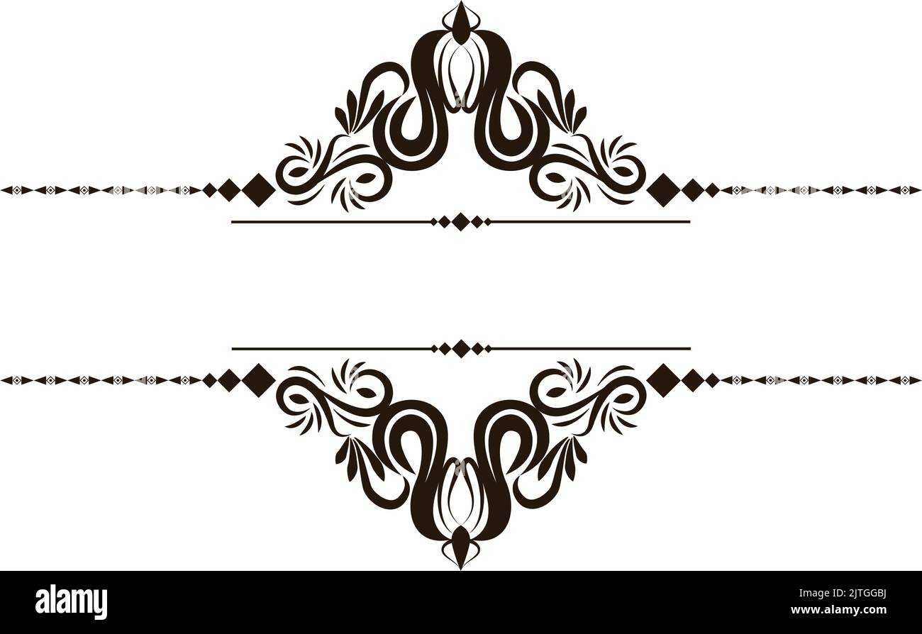 elegant monochrome divider label Stock Vector Image & Art - Alamy