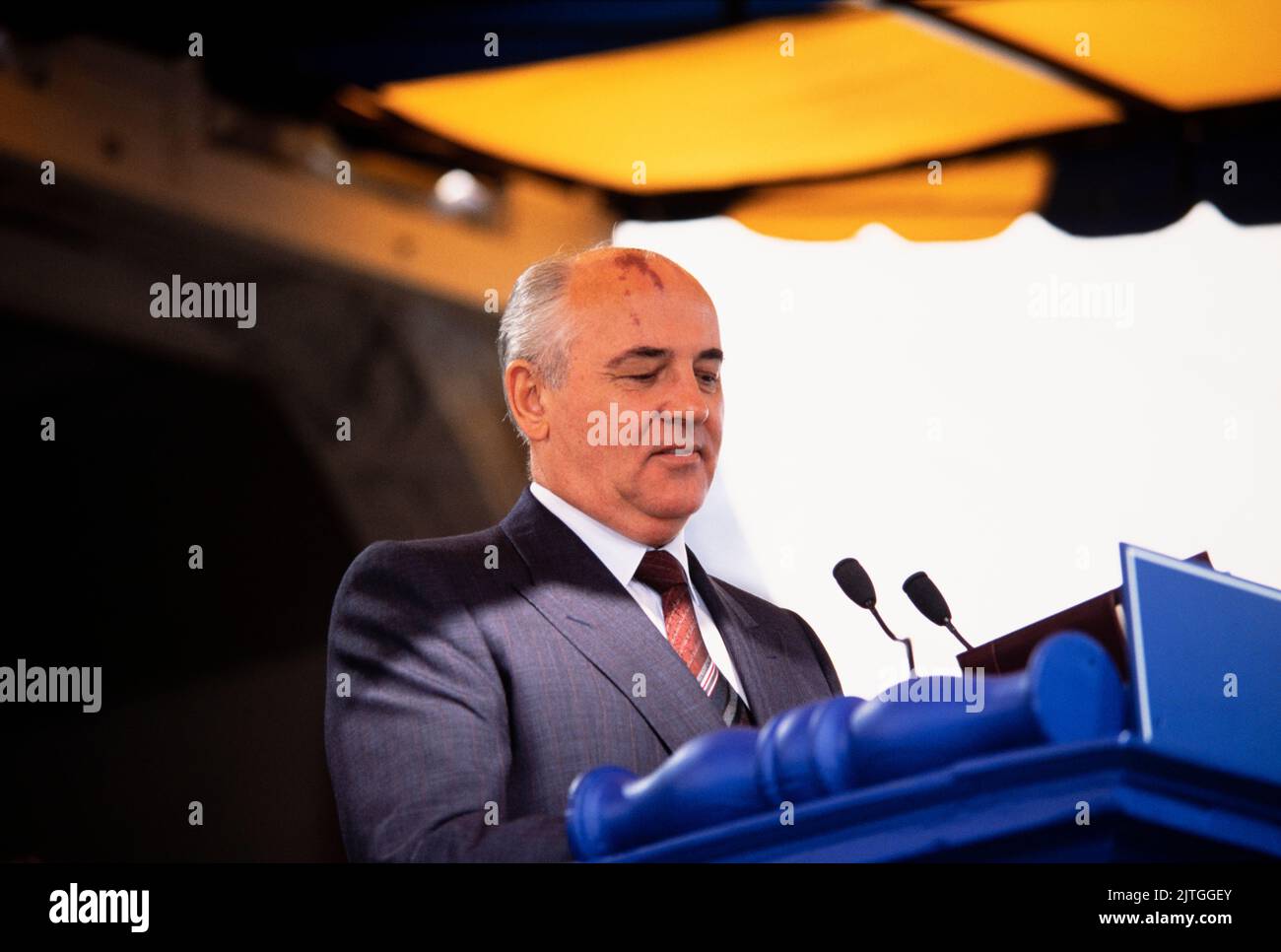 Soviet President Mikhail Gorbachev, received a doctor of laws degree in ...