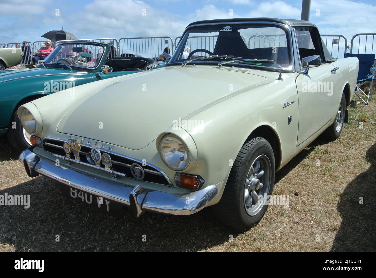 A 1964 Sunbeam Alpine parked on display at the English Riviera classic ...