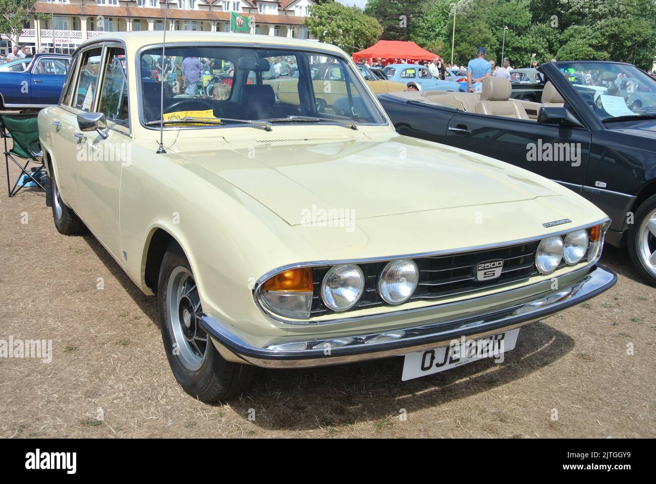 A 1977 Triumph 2500 parked on display at the English Riviera classic ...