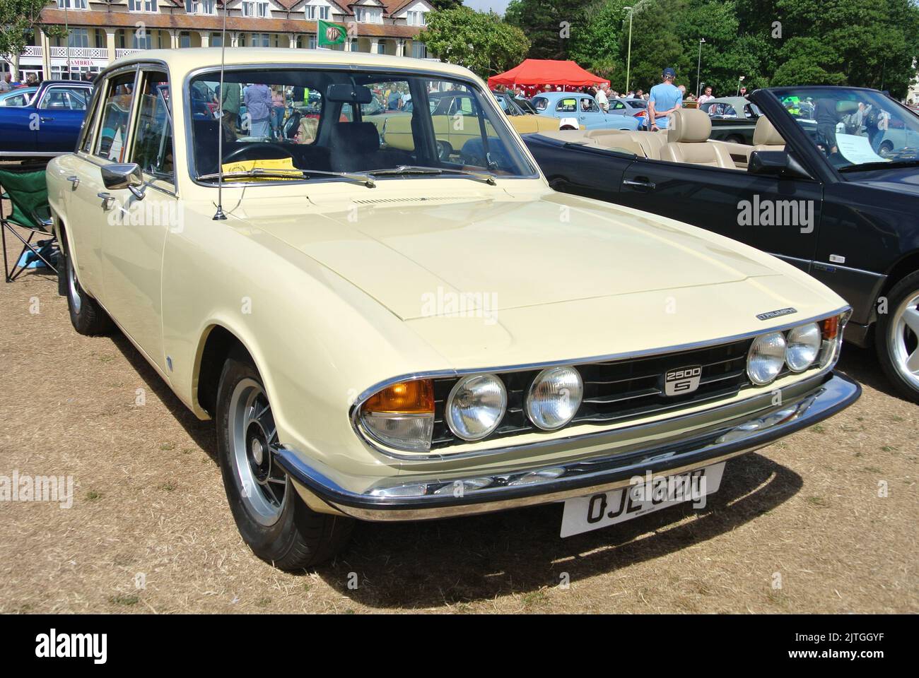 A 1977 Triumph 2500 parked on display at the English Riviera classic ...