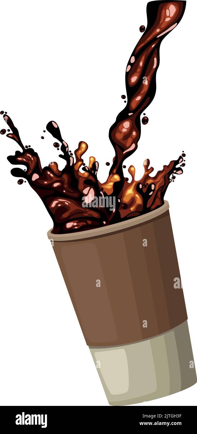 coffee drink splashing Stock Vector Image & Art - Alamy