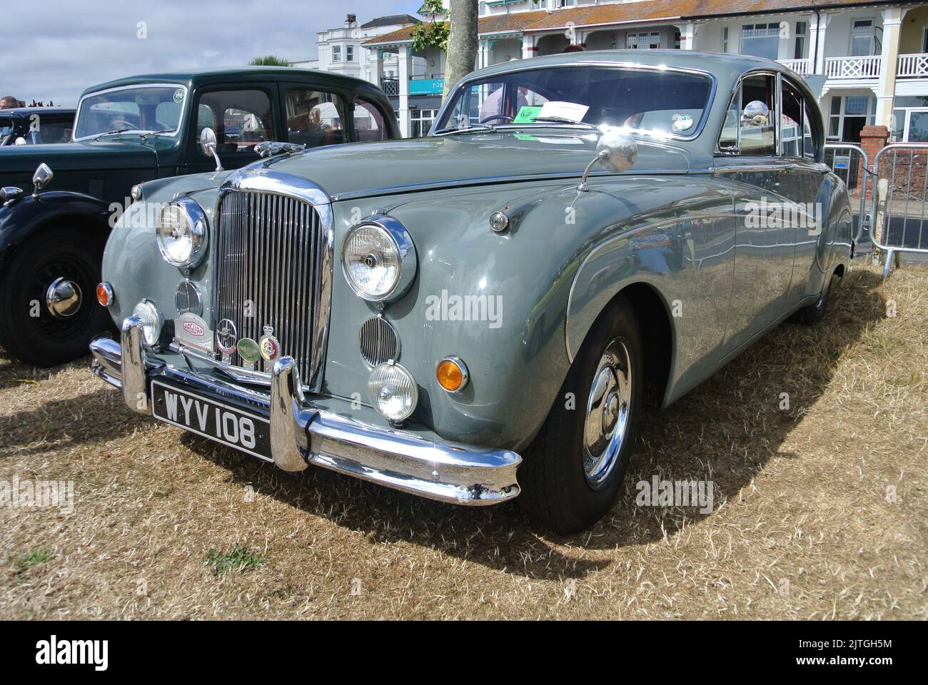 A 1959 Jaguar IX parked on display at the English Riviera classic car ...