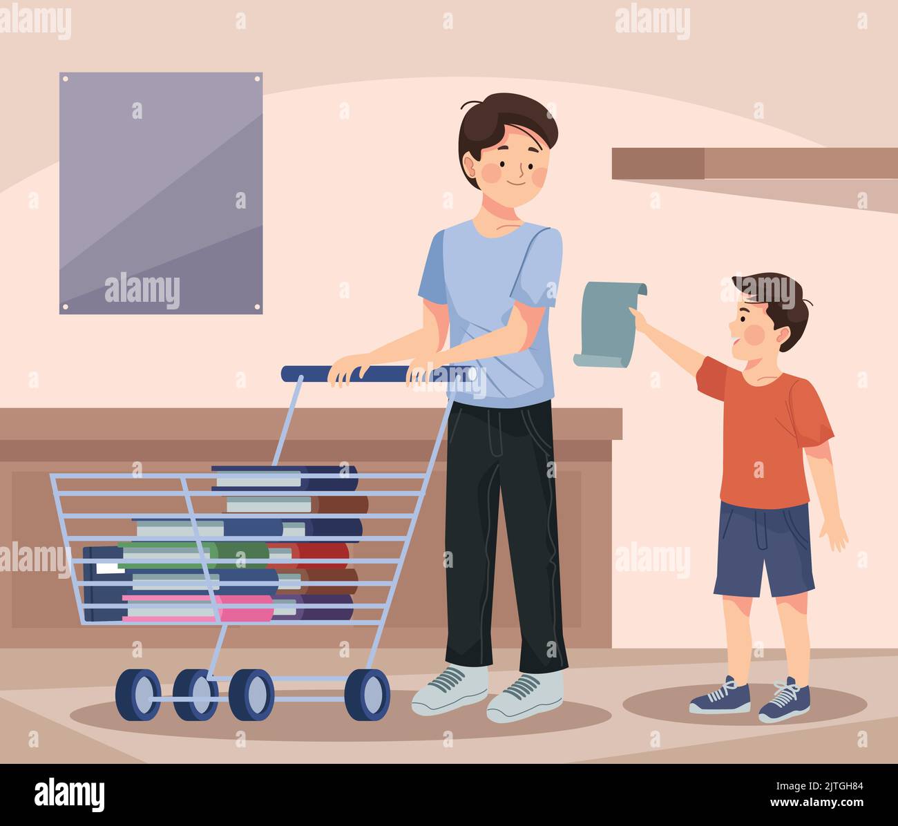 Buying textbooks Stock Vector Images - Alamy