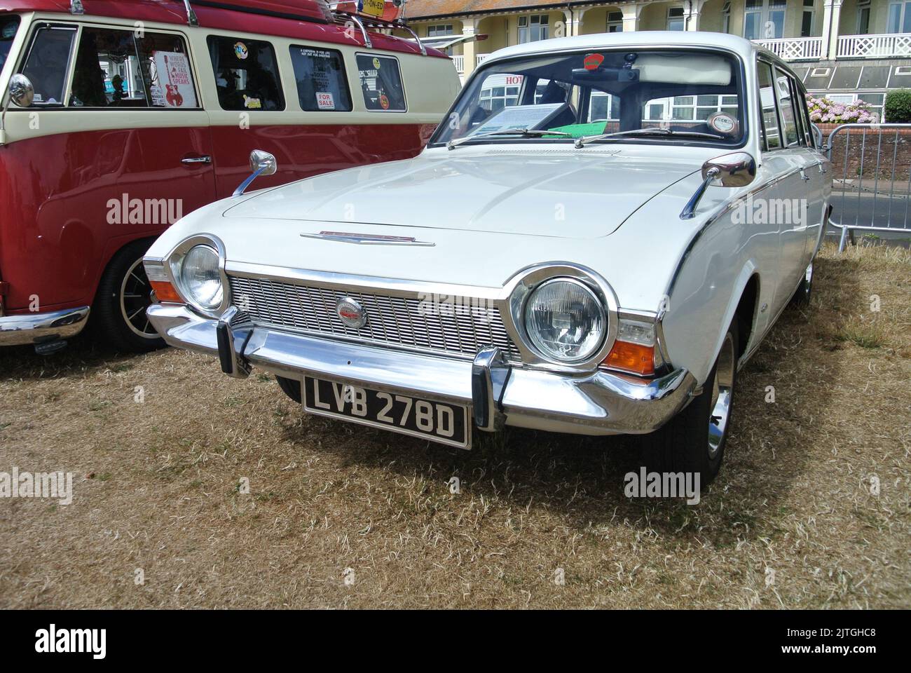 A 1966 Ford Corsair 2.0 GT Estate parked up on display at the English ...