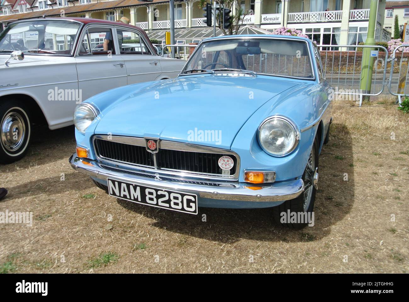 A 1968 MG sports car parked on display at the English Riviera classic ... A 1968 MG sports car parked on display at the English Riviera classic ...