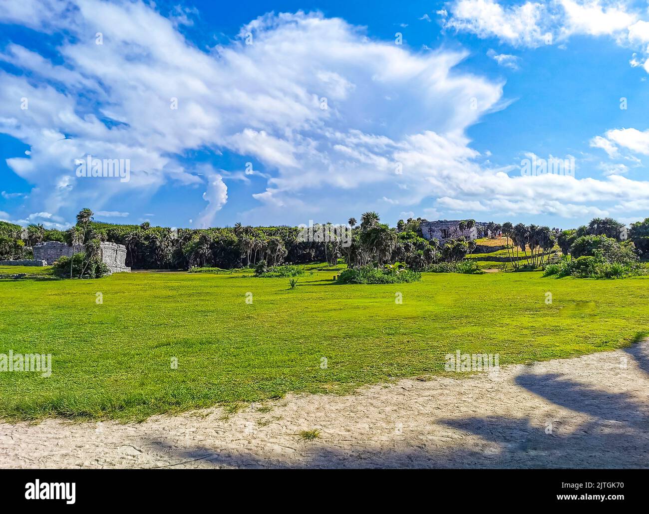 Ancient Tulum ruins Mayan site with temple ruins pyramids and artifacts ...
