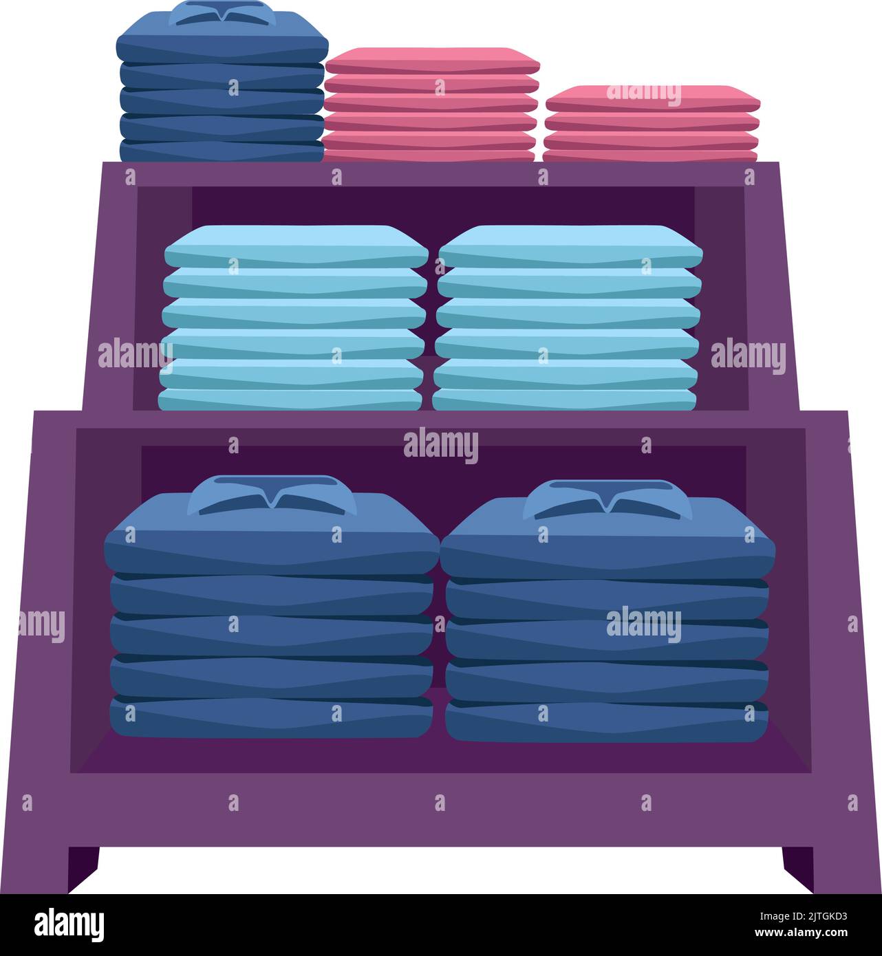 store shelf with clothes folded Stock Vector Image & Art - Alamy